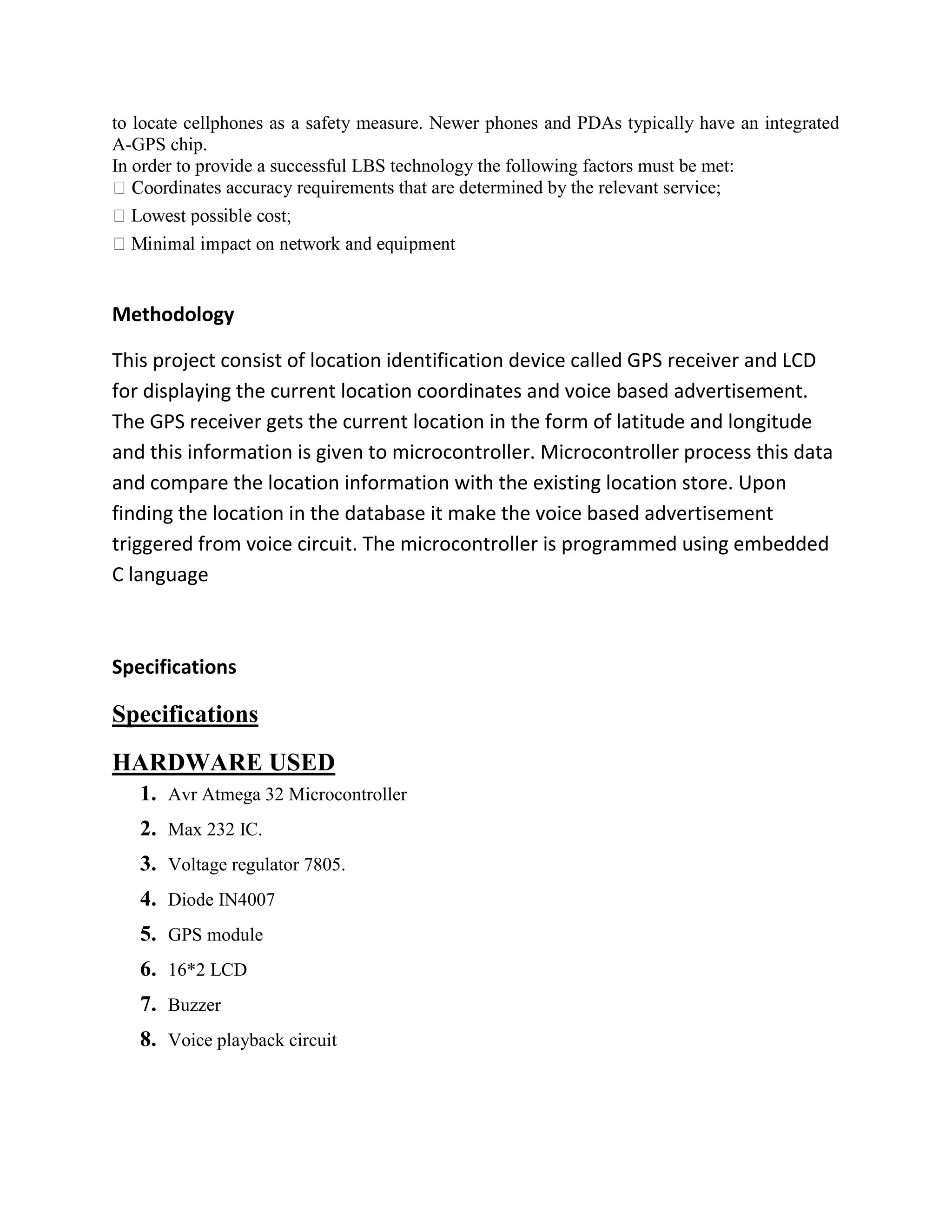 Location based advertisement system with voice announcement system | DOCX