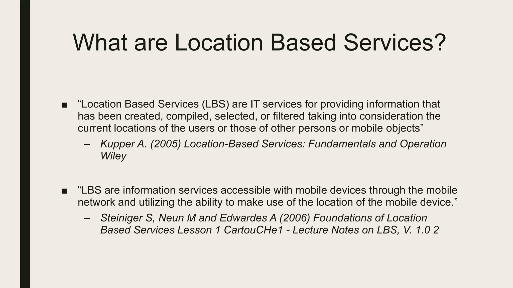 Location Based Services | PPTX