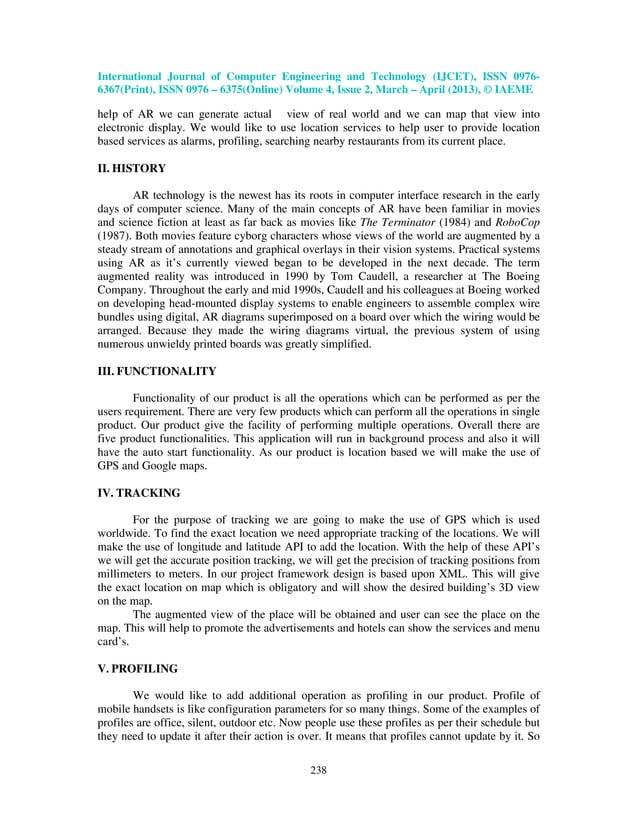 Location based services using augmented reality | PDF