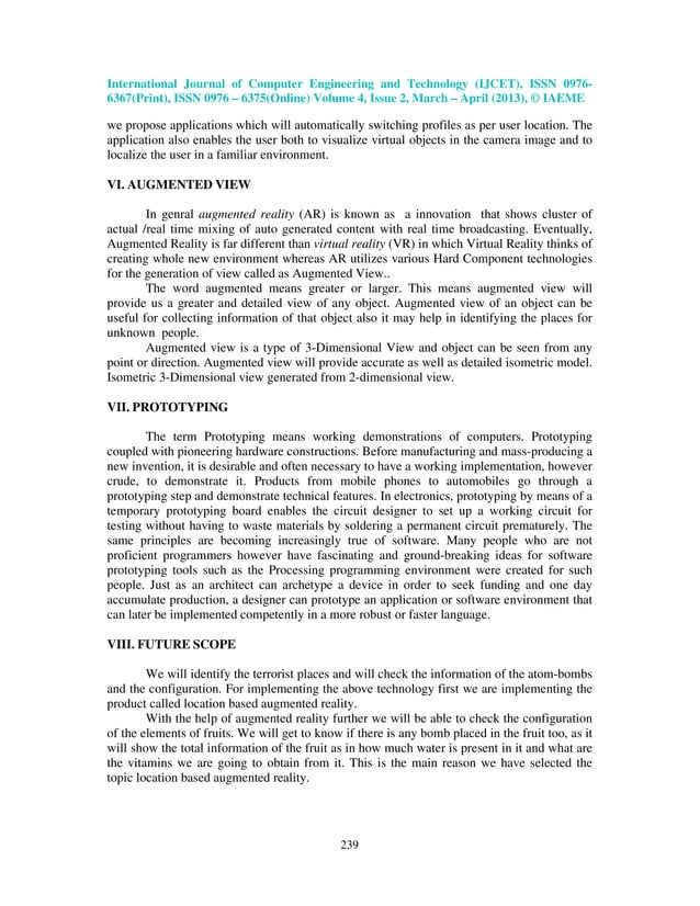 Location based services using augmented reality | PDF