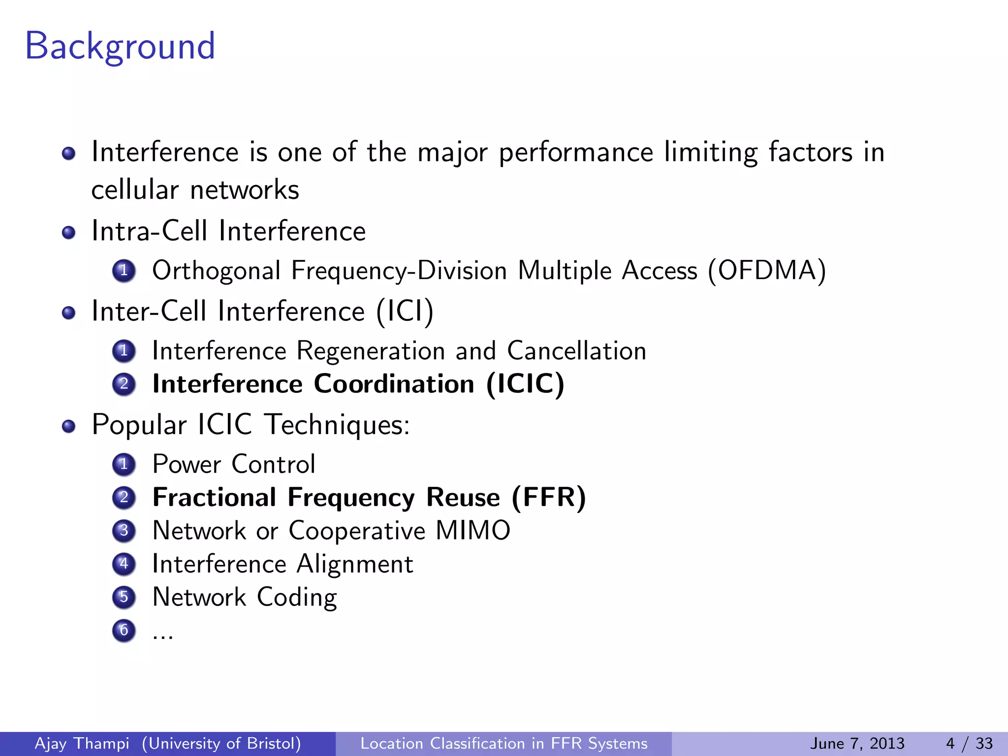 Location Classification In Fractional Frequency Reuse Ffr Based Systems Pdf Computer