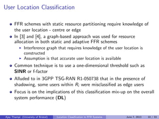 Location Classification in Fractional Frequency Reuse (FFR)-based Systems | PDF | Computer ...