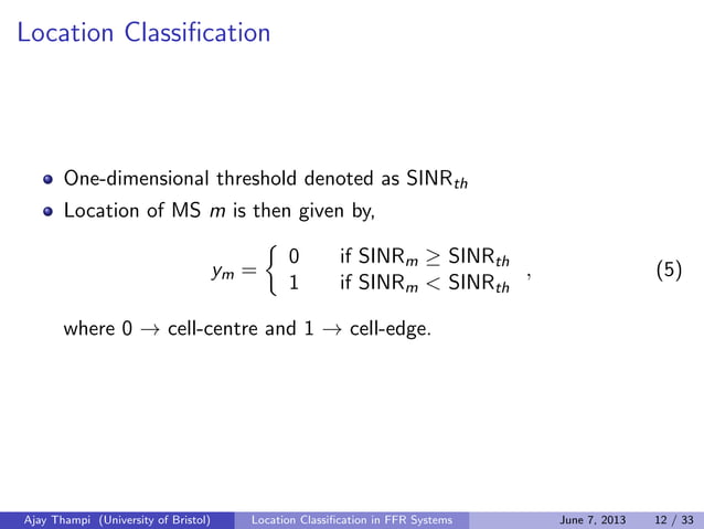 Location Classification In Fractional Frequency Reuse Ffr Based Systems Pdf Computer