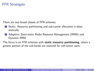 Location Classification in Fractional Frequency Reuse (FFR)-based Systems | PDF | Computer ...