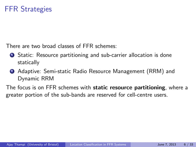 Location Classification in Fractional Frequency Reuse (FFR)-based Systems | PDF | Computer ...