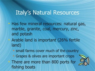 Location climate and natural resources of italy and germany | PPT