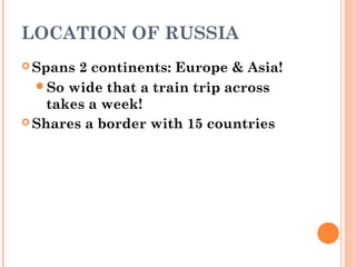 Location, climate, and natural resources of UK and Russia | PPT
