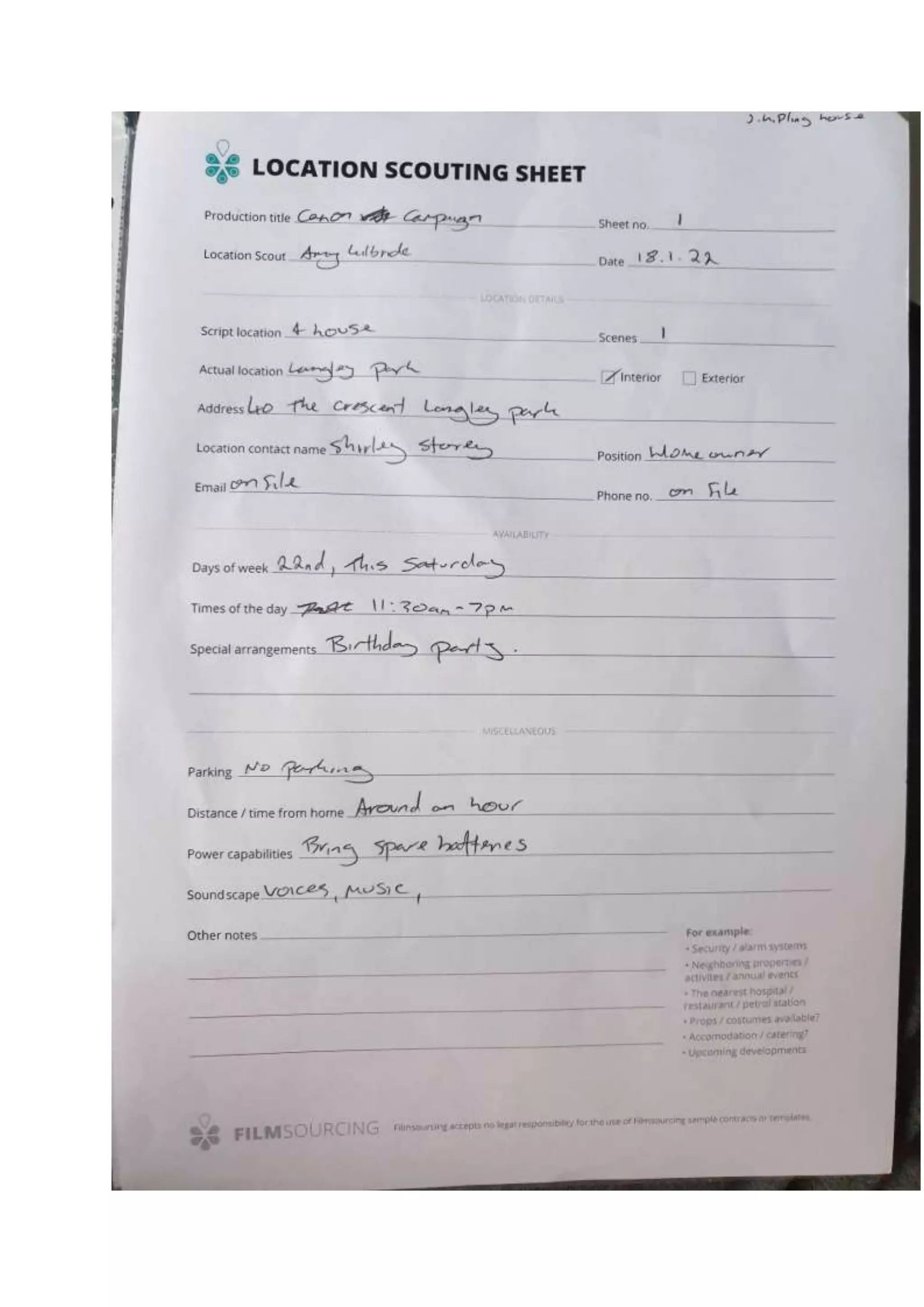 Location consent forms | DOCX