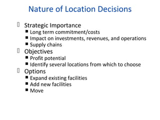 Location decision | PPT
