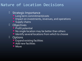 Location decision | PPT