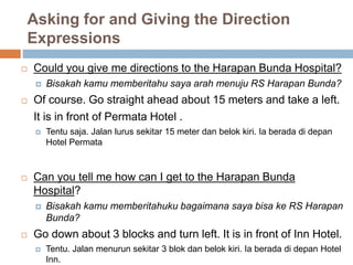 Location expression for asking and giving the direction | PPT