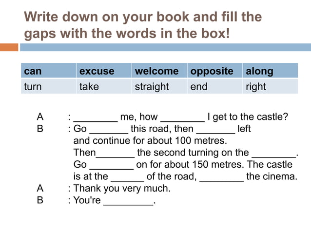 Location expression for asking and giving the direction | PPT