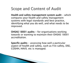 Location health and safety audits | PPT