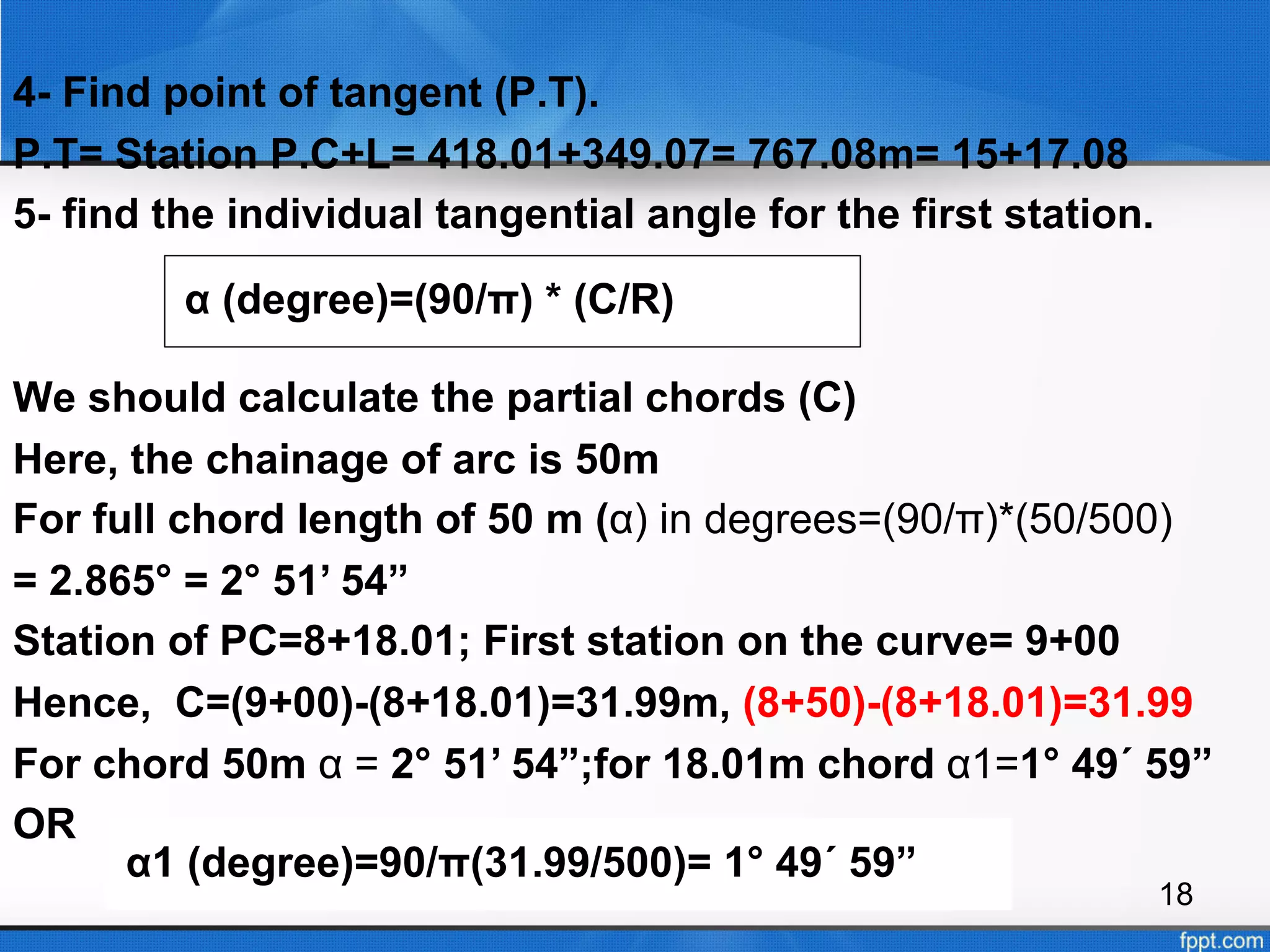 Location horizontal and vertical curves Theory | PDF