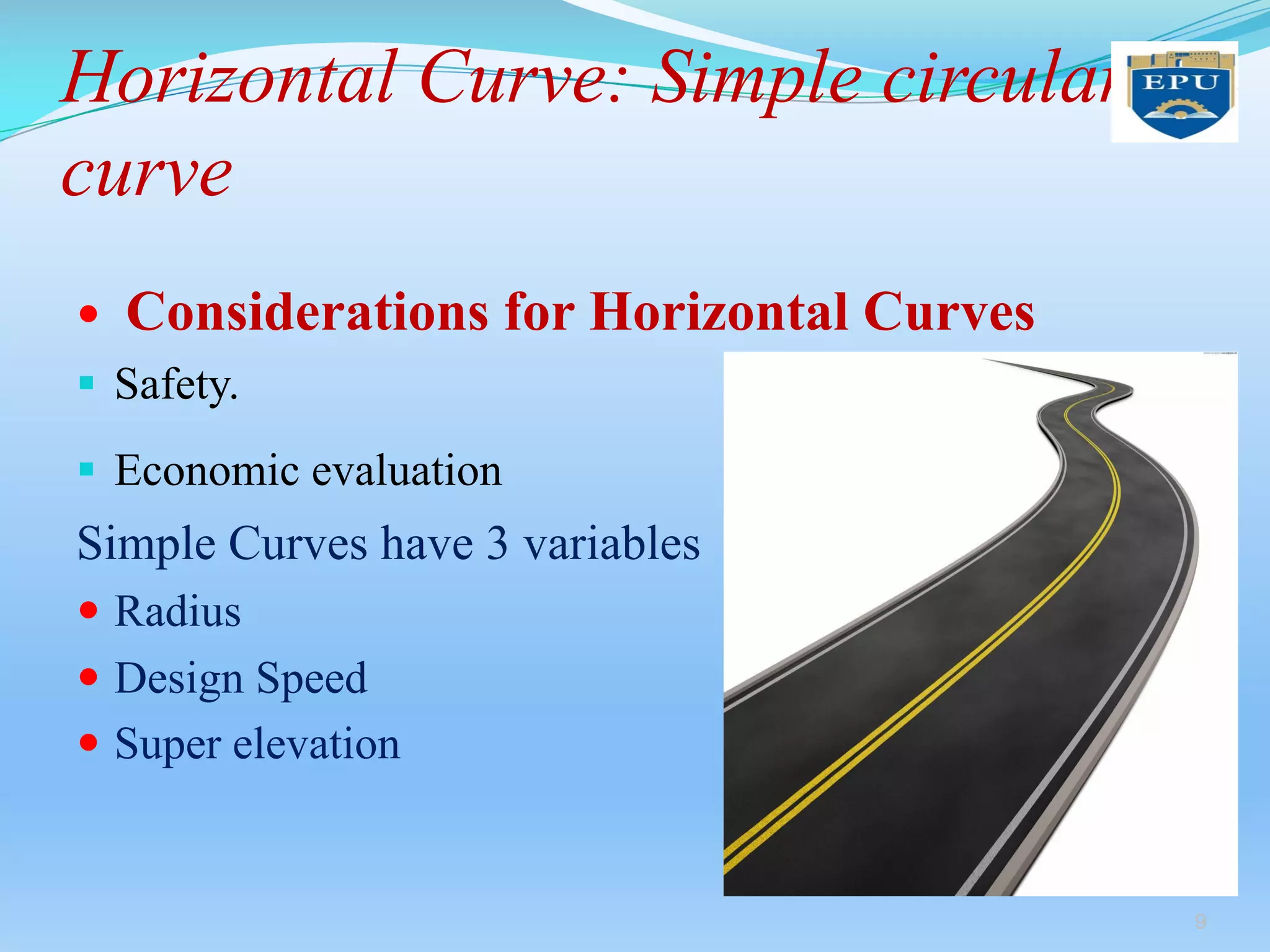 Location horizontal and vertical curves Theory | PDF