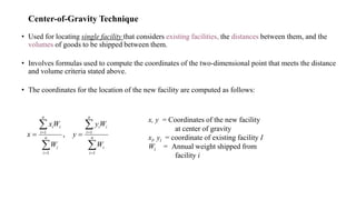 Plant Location models in Food Industry | PPTX