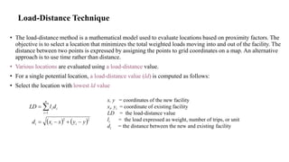 Plant Location models in Food Industry | PPTX