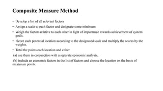 Plant Location models in Food Industry | PPTX