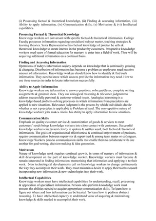 Location of knowledge and rise of knowledge worker | DOC