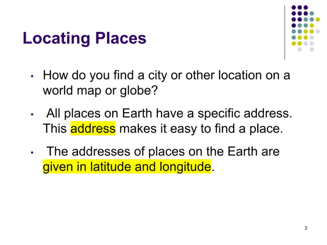 location of places.pptx | Geography | Science
