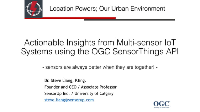 Actionable Insights From Multi Sensor Iot Systems Using The Ogc