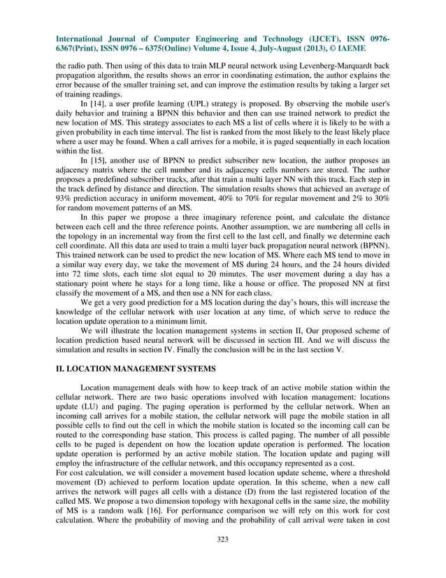Location Predictionin Cellular Network Using Neural Network Pdf Computer Networking Computing