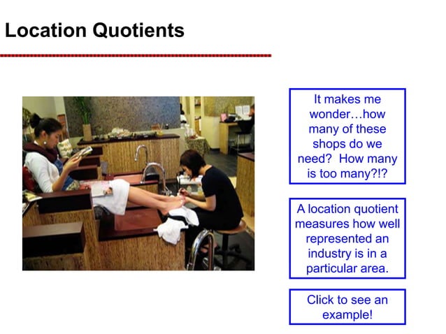 Location Quotients | PPSX | Geography | Science