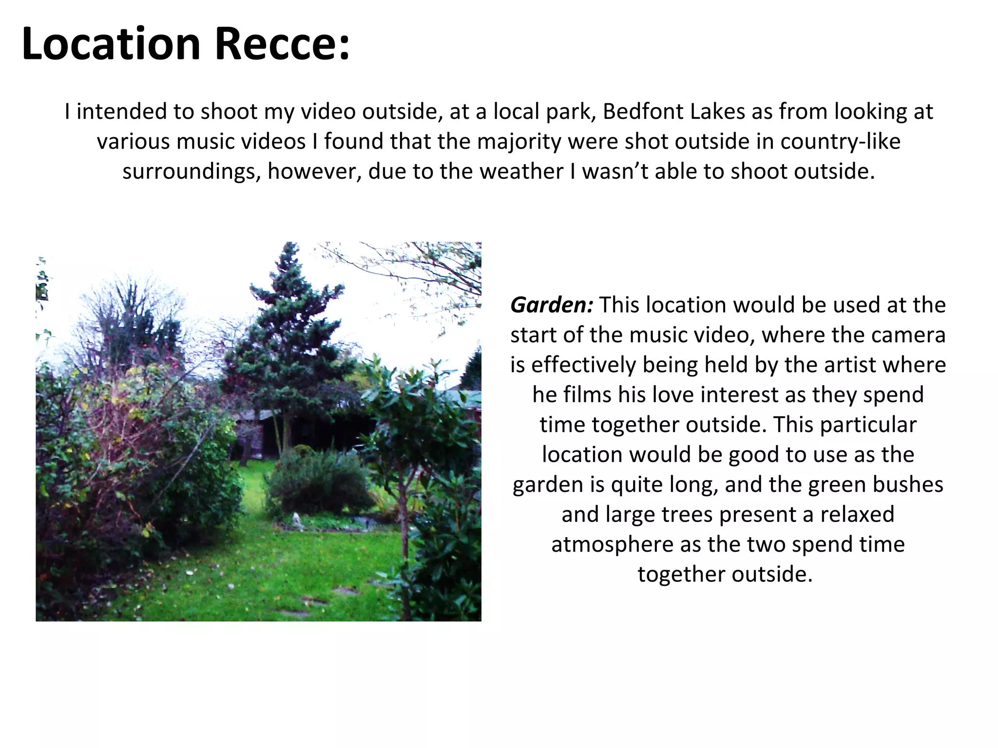 Location Recce | PPT