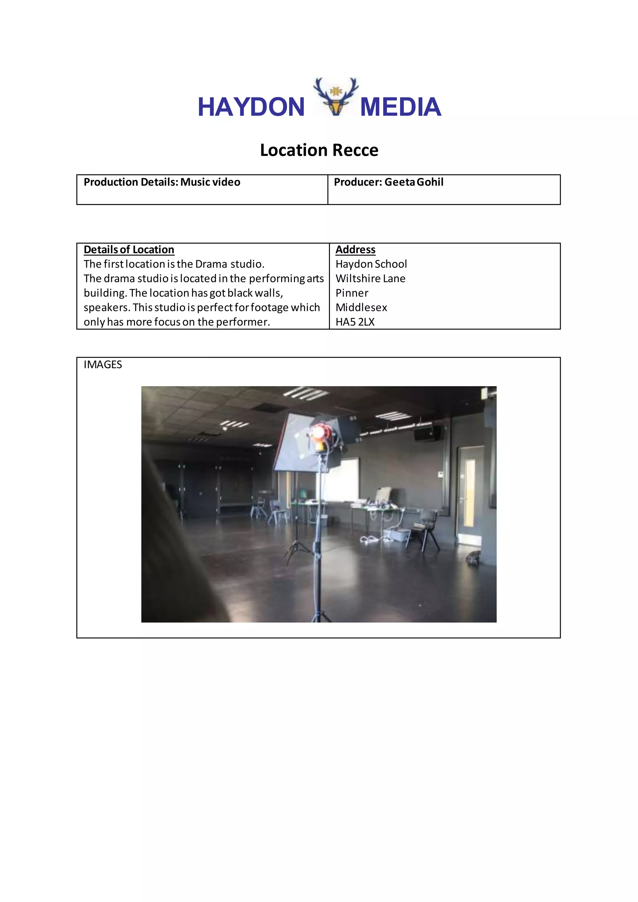 Location recce | PDF