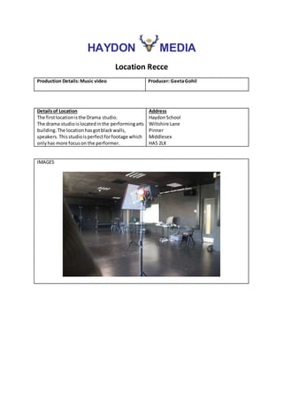 Location recce | DOCX