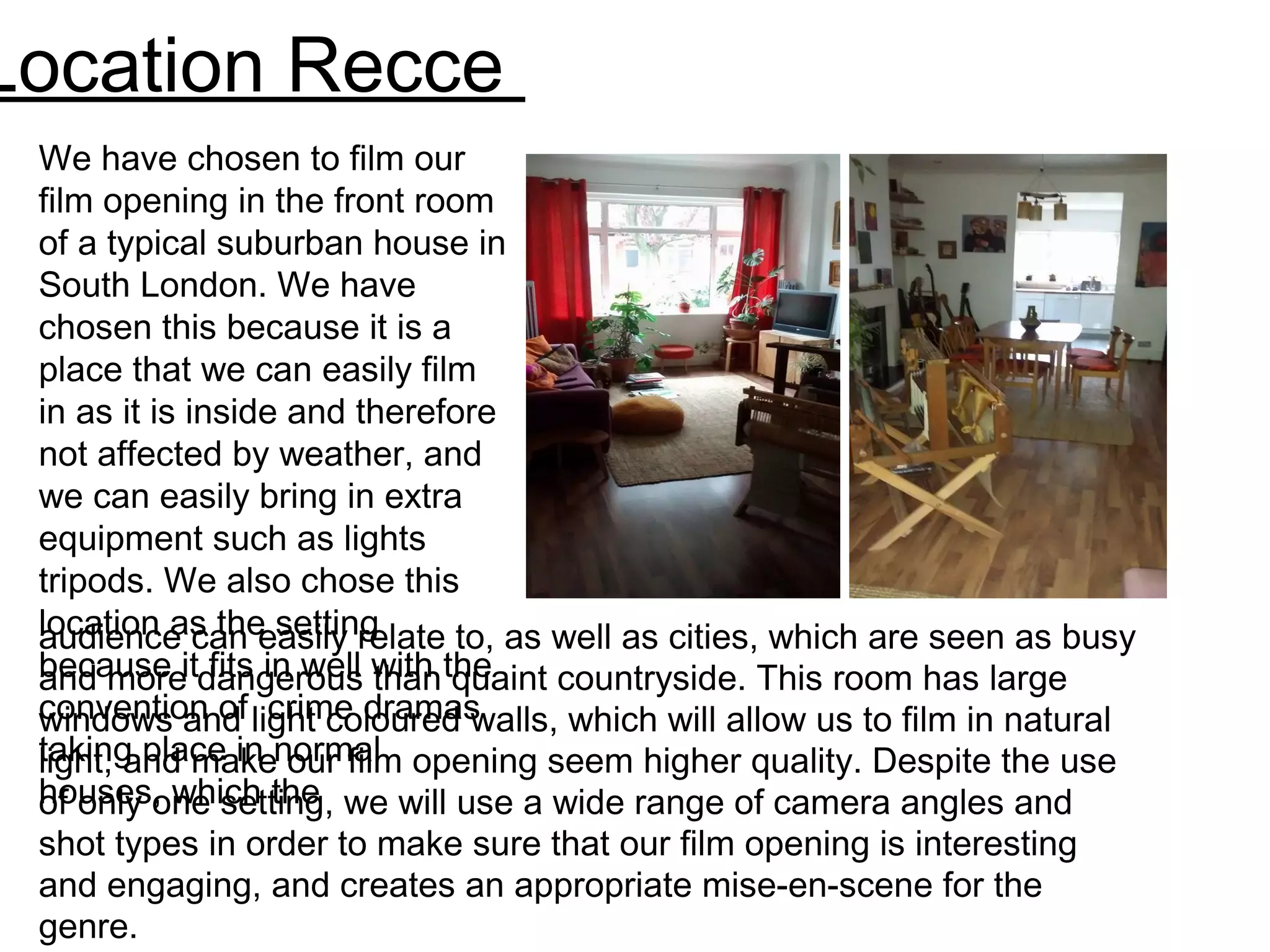 Location recce | PPT