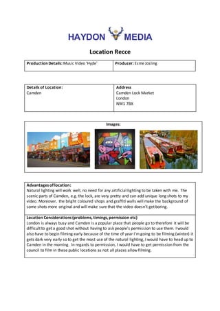 Location recce | DOCX