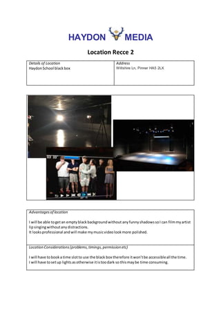 Location recce | DOCX