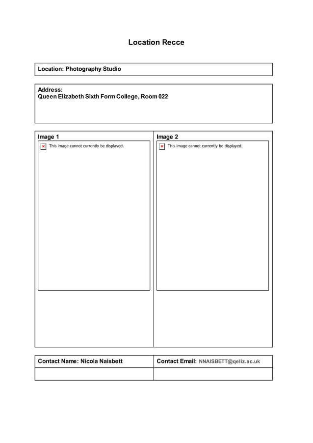 Location recce | DOCX