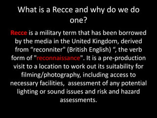 Location recce 2014 | PPT