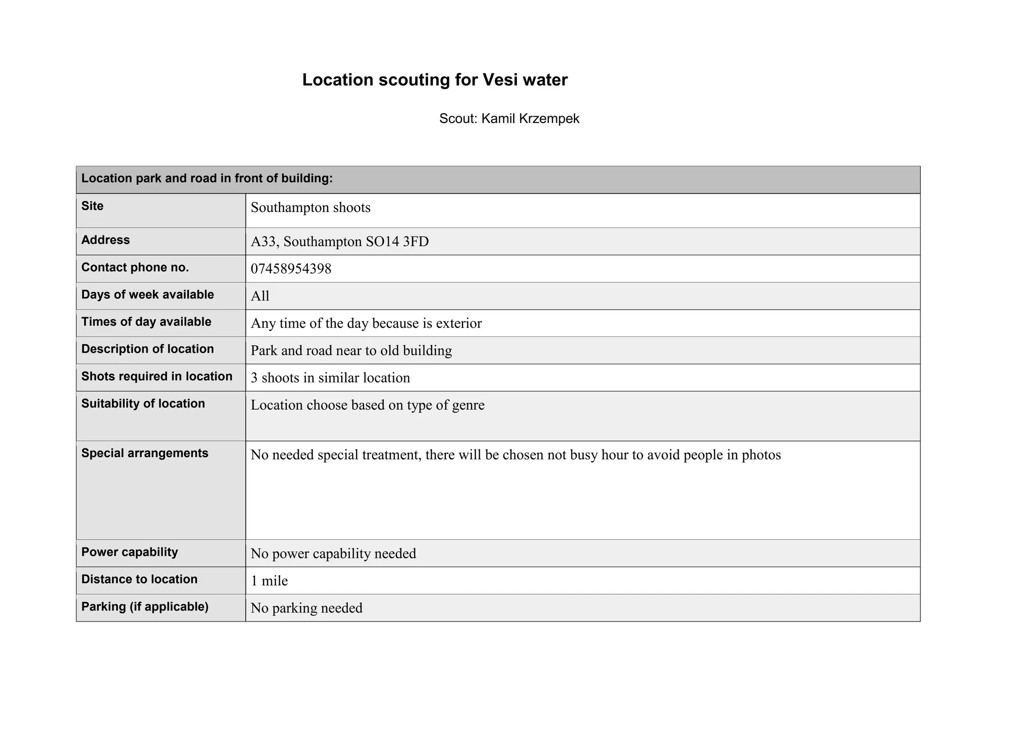 Location recce .docx