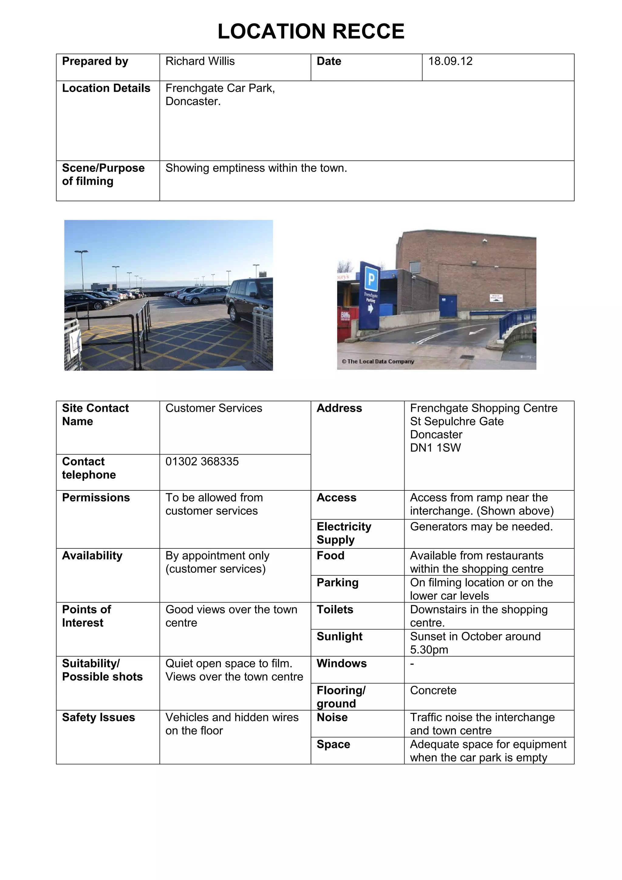Location recce frenchgate top | DOC