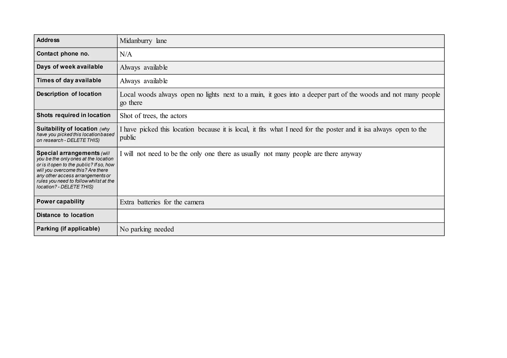 Location recce template.docx