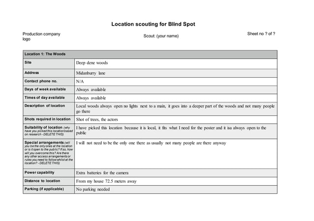 Location recce template.docx