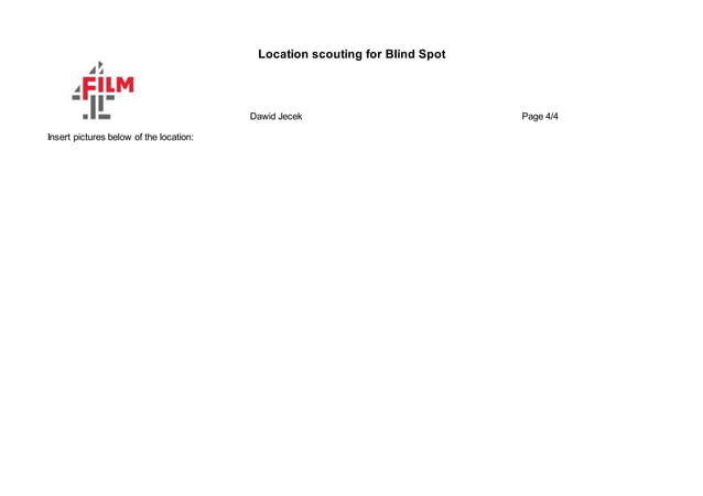 Location recce template4 | PPT