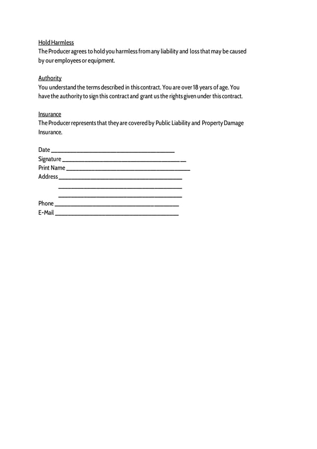 Location release form | PDF