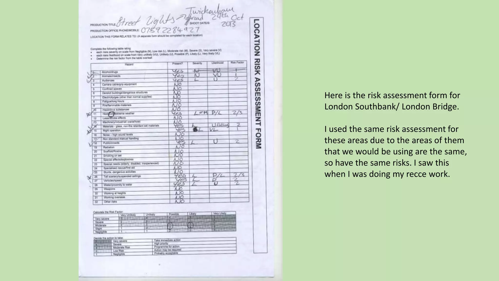 Location risk assessment | PPTX