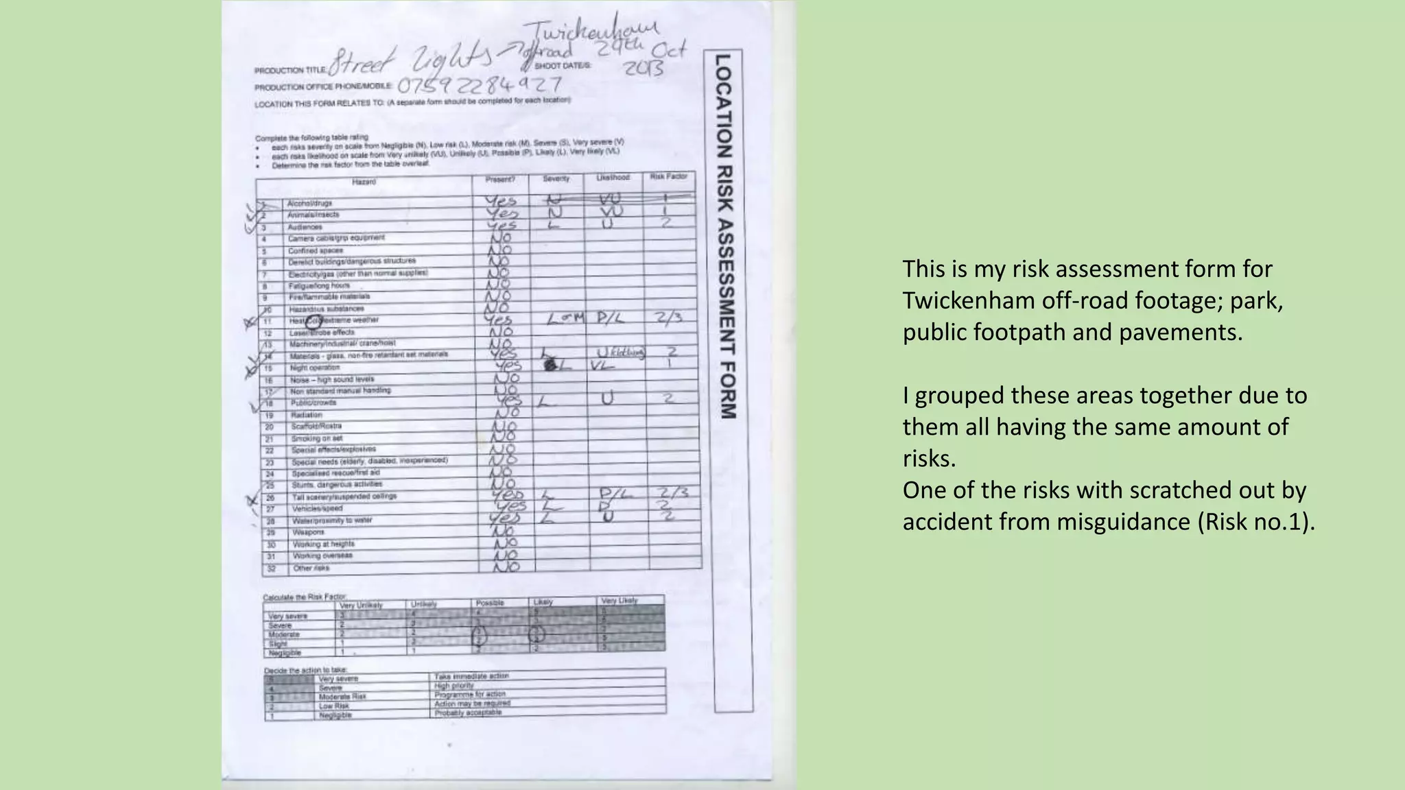 Location risk assessment | PPTX