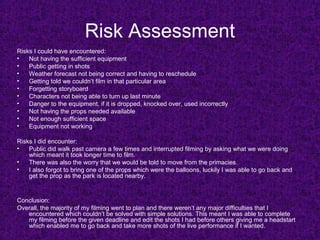 Location, risk assessment and casting | PPT