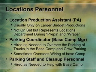 Locations Department in Film | PPT
