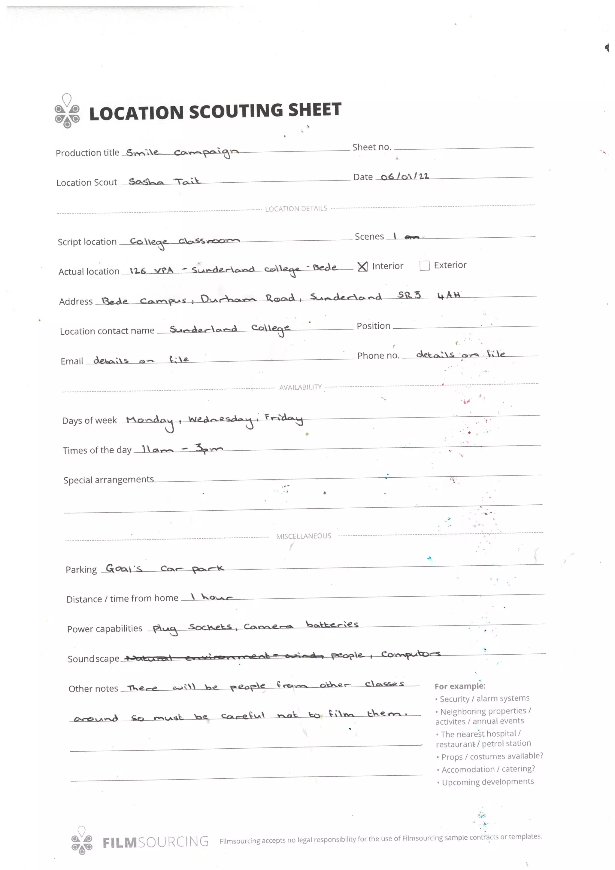 Location scouting | PDF