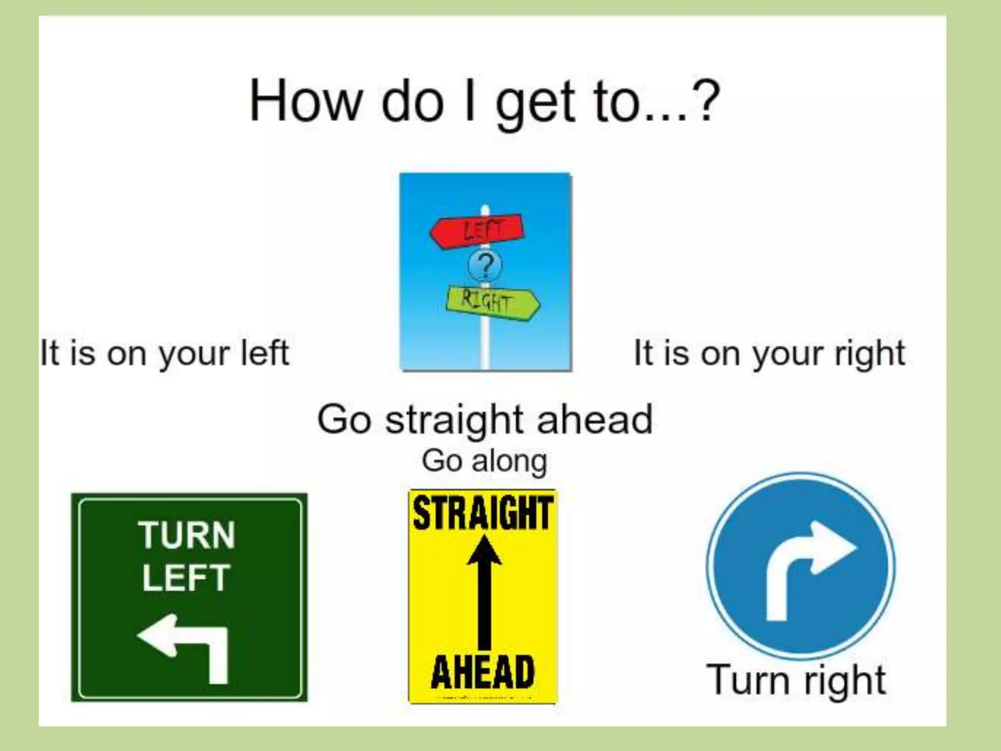 Locations directions | PPTX