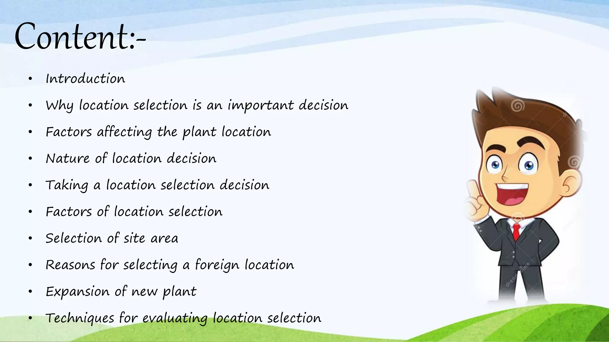Plant Location Selection Decision | PPTX