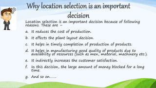 Plant Location Selection Decision | PPTX