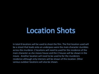 Location shots | PPT